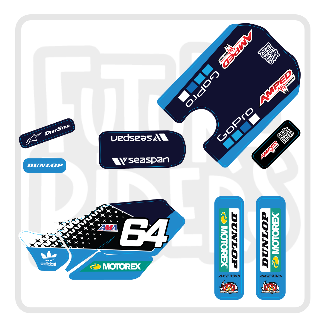 Amped A10 Graphics/Sticker Kit - Go Pro