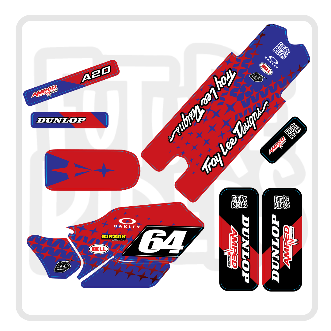 Amped A20 Graphics/Sticker Kit - Troy Lee Designs Edition