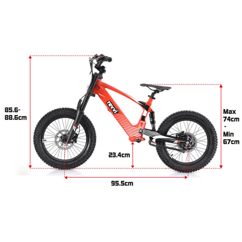 Revvi 18" Electric Balance Bike - Black